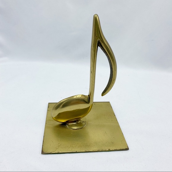 Vintage | Accents | Vintage Mcm Brass Music Note Figure Home Decor ...